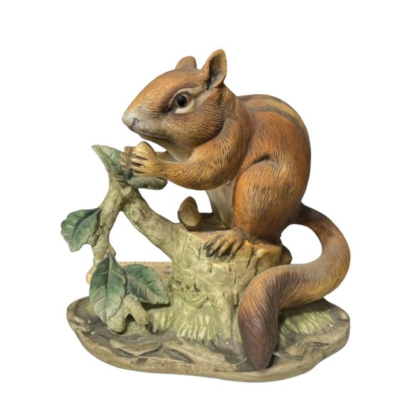 Lefton | Accents | Lefton Squirrel Figurine Statue 55 Log Nut Woods ...